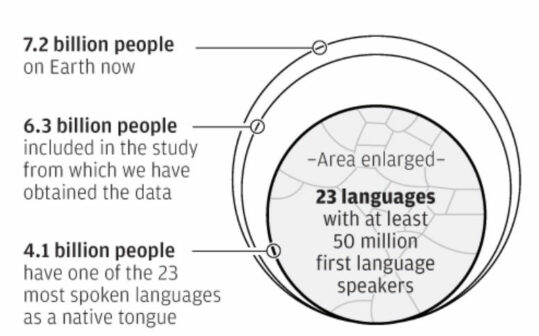 Cette carte fascinante vous dévoile les langues qui dominent le monde
