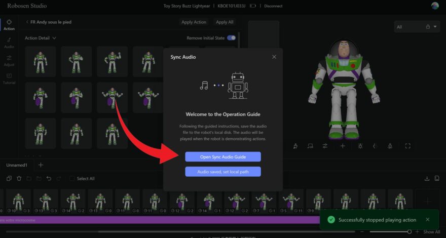 Buzz l’Éclair Robosen : notre tuto pour passer le robot en français