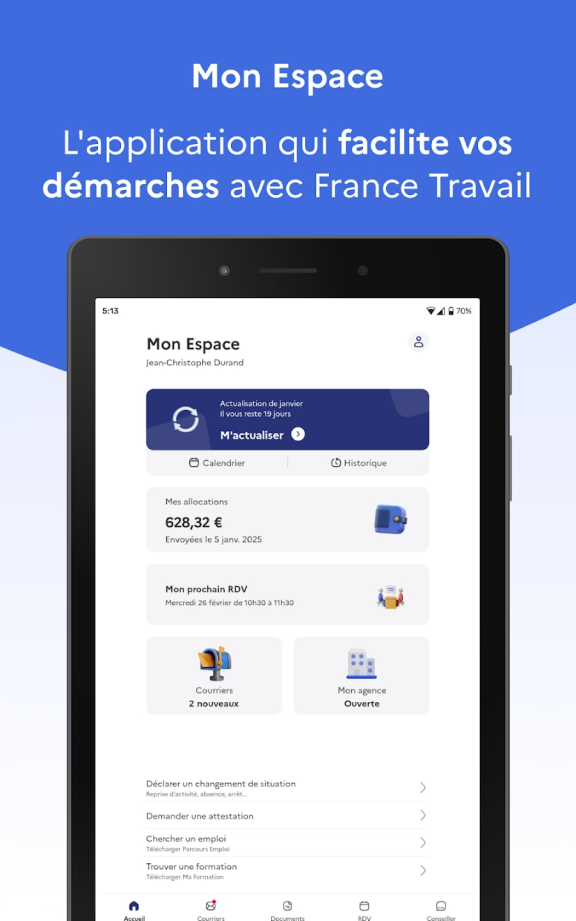 Télécharger Mon Espace France Travail (pole emploi) (gratuit) sur Web ...